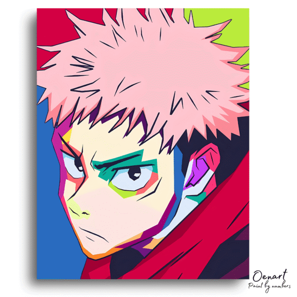 Jujutsu Kaisen: Yuji Pop Art – Anime Paint By Numbers Kit – Oenart
