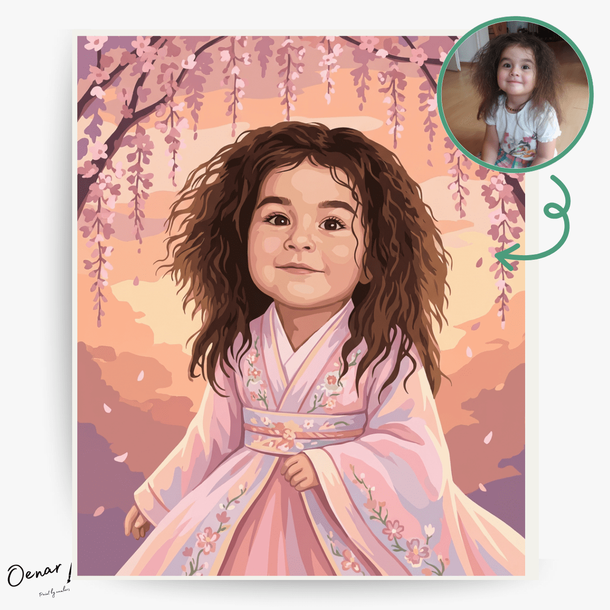 Cherry Blossom Princess – Personalized Paint By Numbers Kit